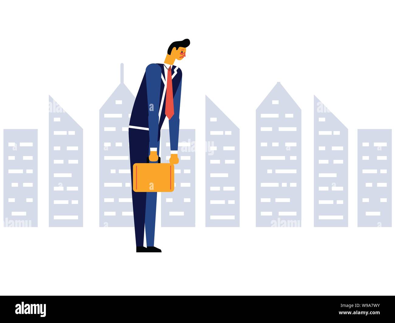 Sad lonely work Stock Vector Images - Alamy