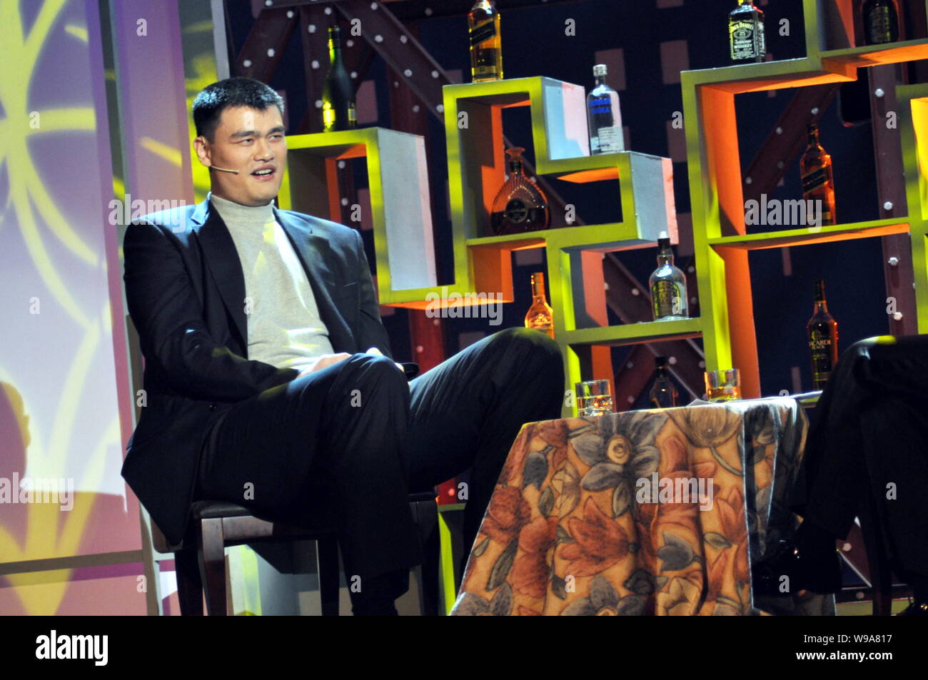 Chinese NBA superstar Yao Ming is interviewed by Shanghai comedian Zhou ...
