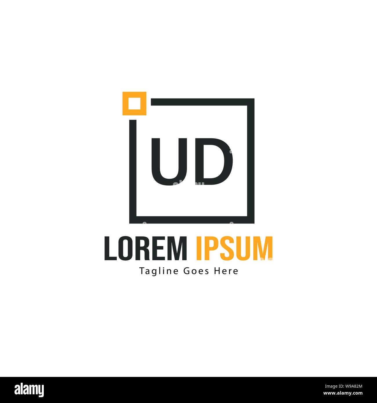 UD Letter Logo Design. Creative Modern UD Letters Icon Illustration ...