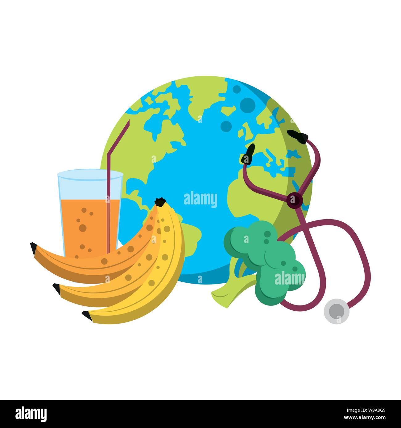 healthy diet eating lifestyle cartoon Stock Vector Image & Art - Alamy