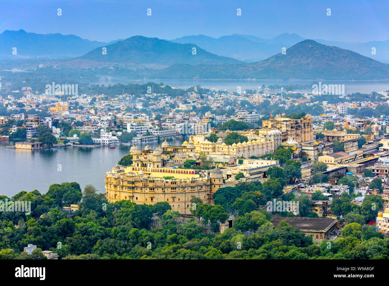 Aerial view of City Palace. Udaipur, Rajasthan, India Stock Photo - Alamy