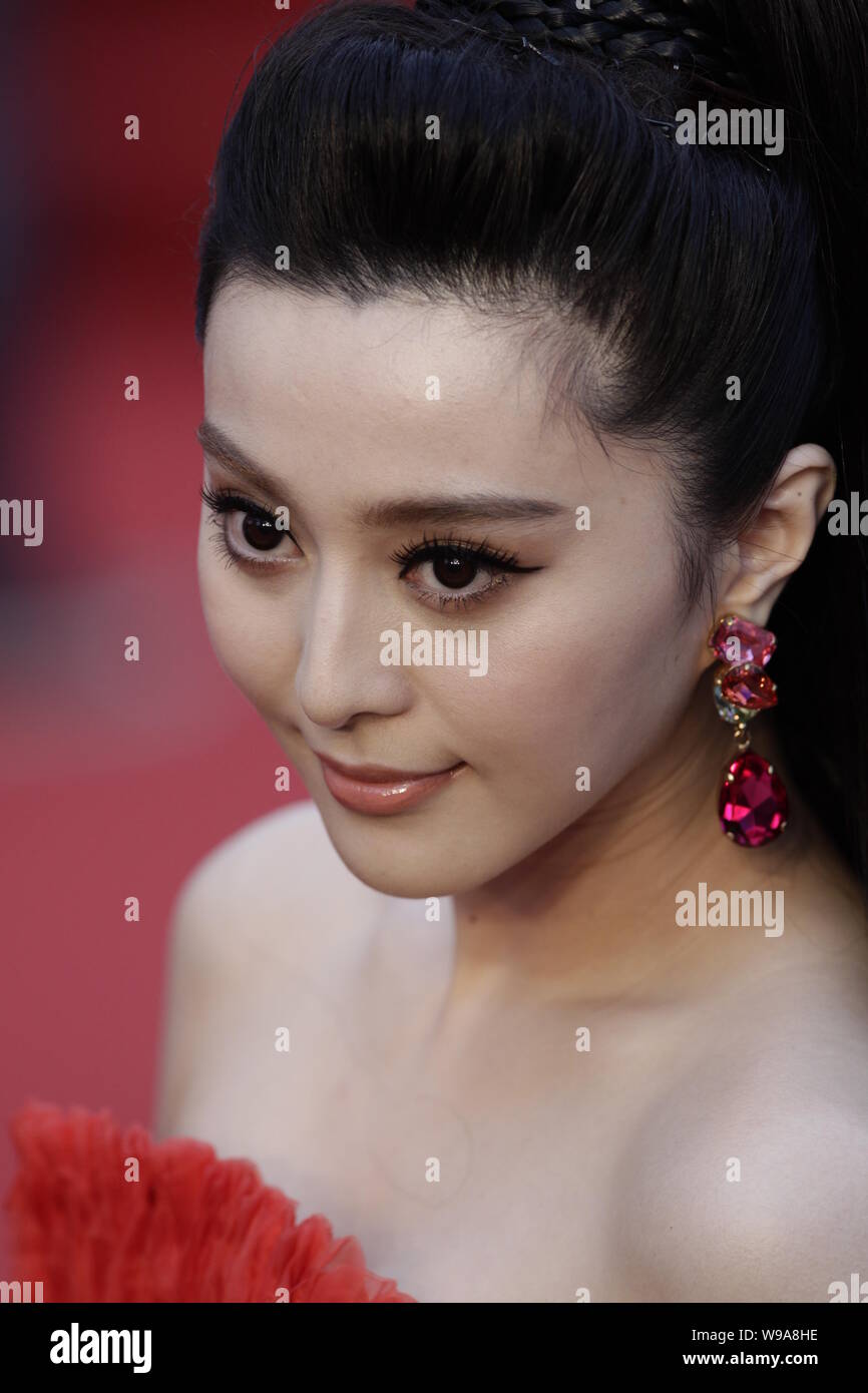 Chinese actress Fan Bingbing poses on the red carpet prior to the ...