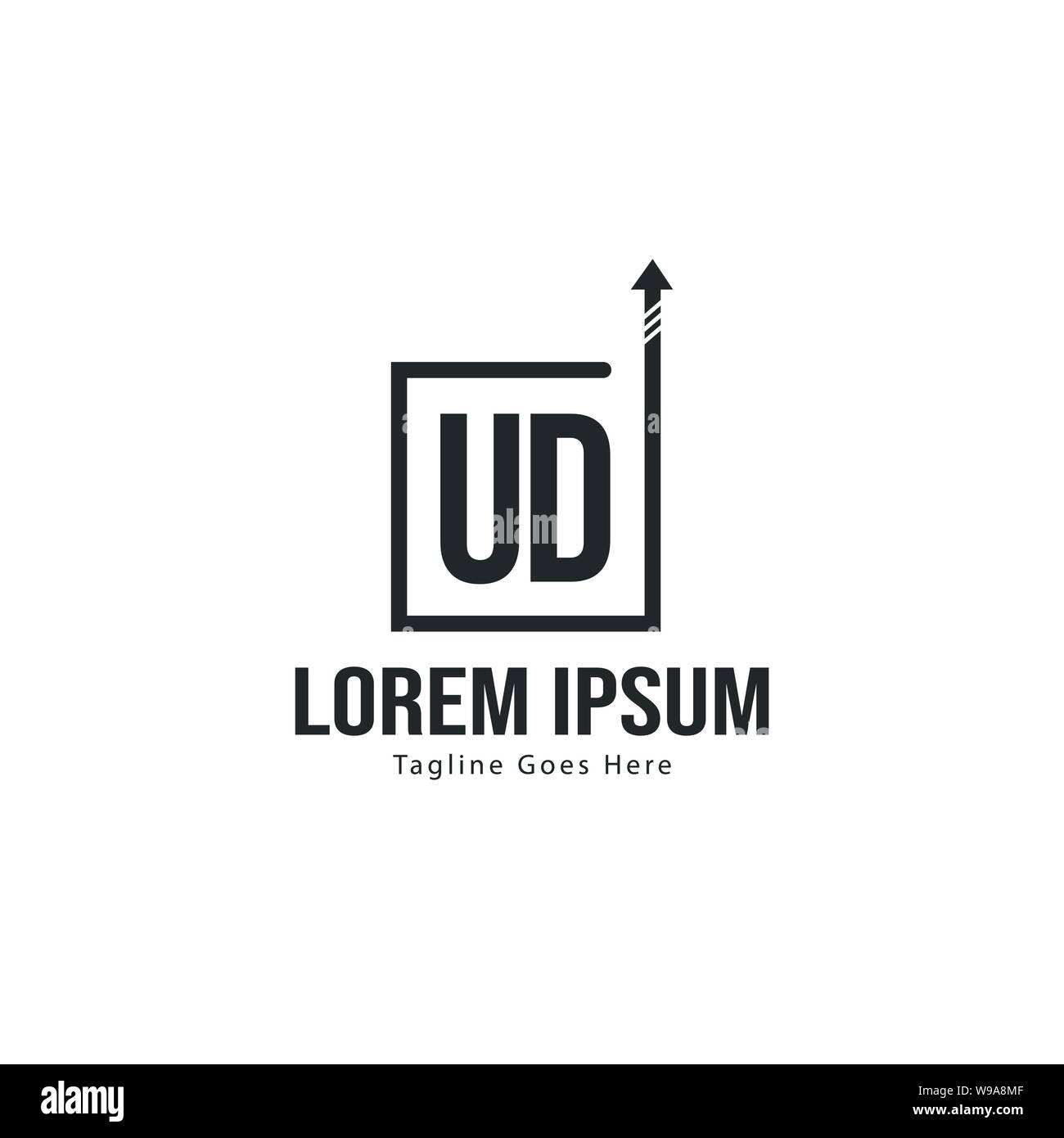 UD Letter Logo Design. Creative Modern UD Letters Icon Illustration ...