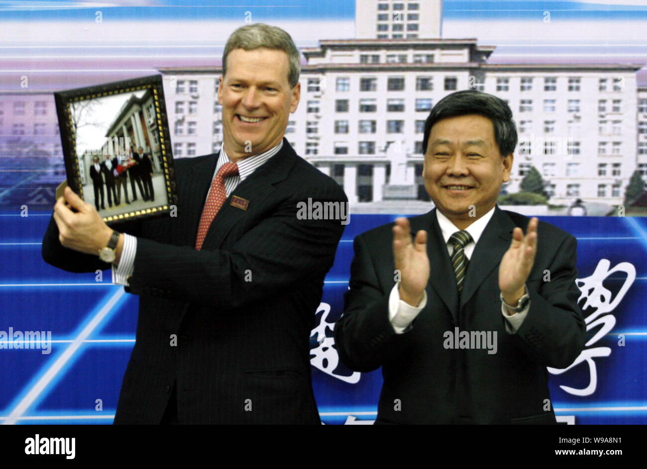 Steven C. Rockefeller, Jr., left, grandson of former United States Vice ...