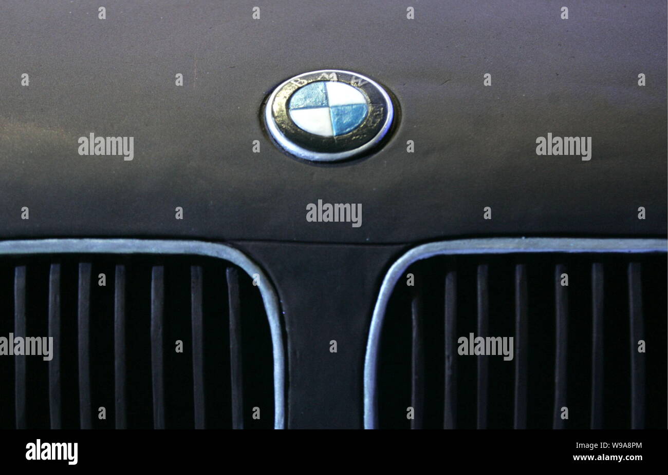 A chocolate-made BMW car is seen on display during a preview of the ...