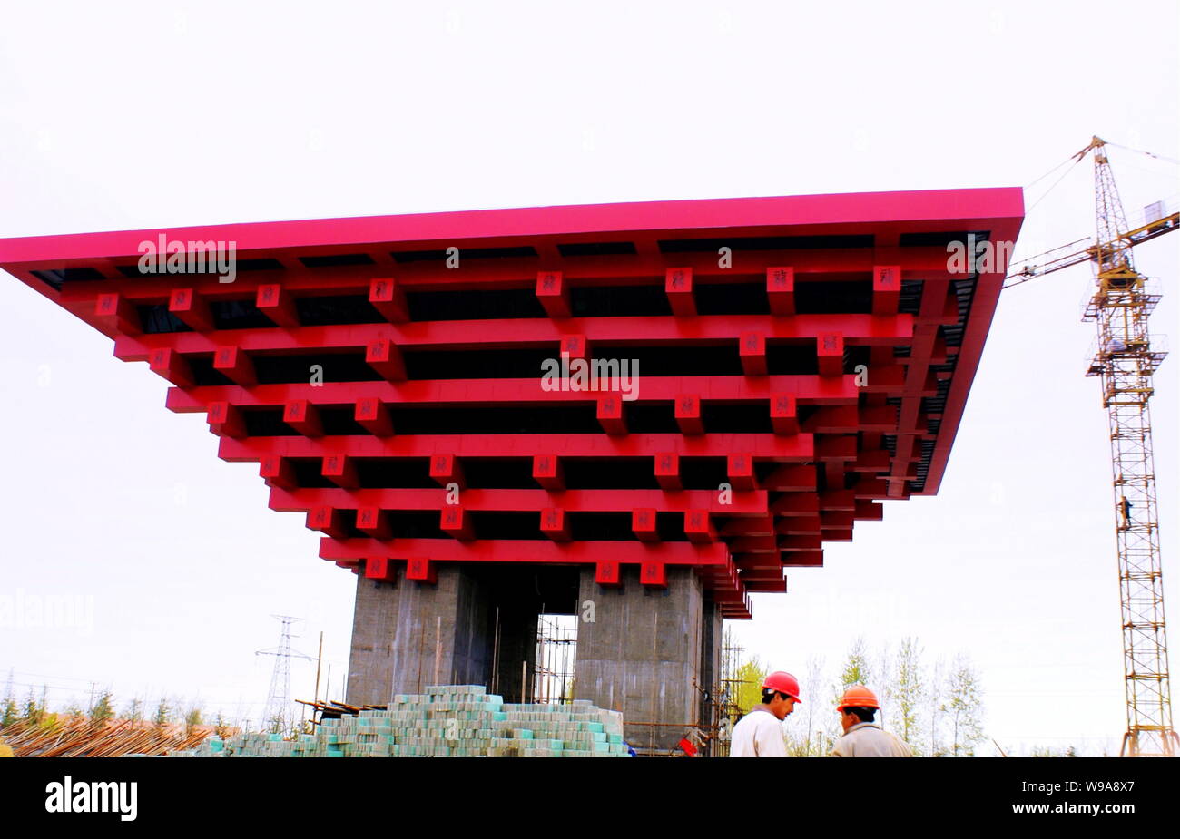 A replica of the China Pavilion for the World Expo 2010 Shanghai is ...