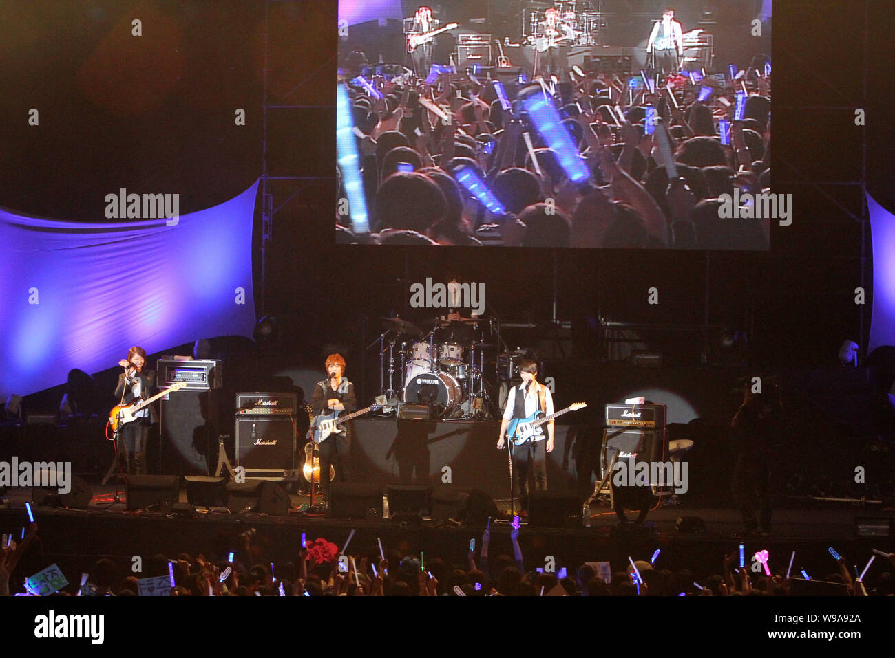 South Korean pop group CNBlue perform at their concert in Taipei ...