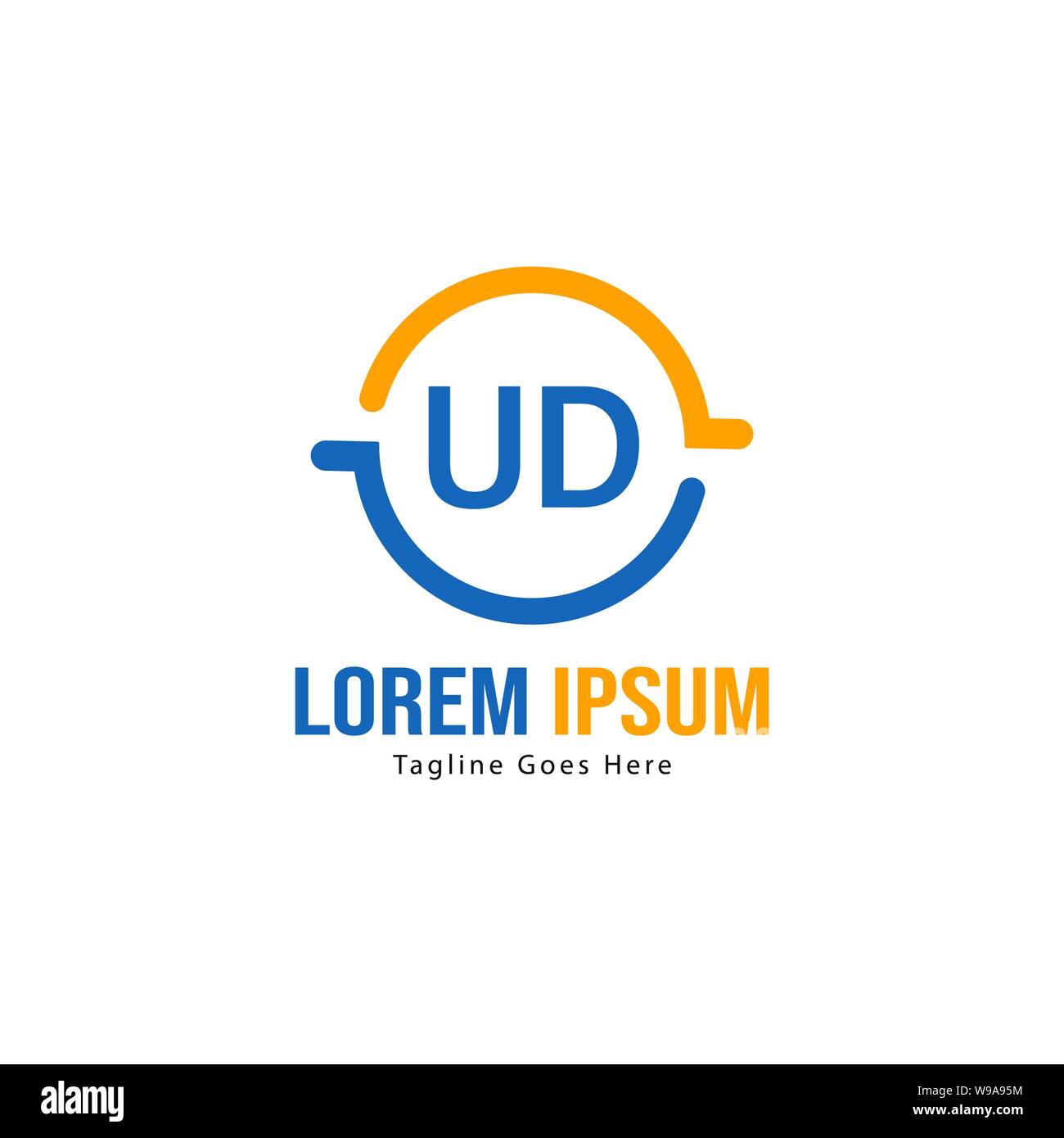 UD Letter Logo Design. Creative Modern UD Letters Icon Illustration ...