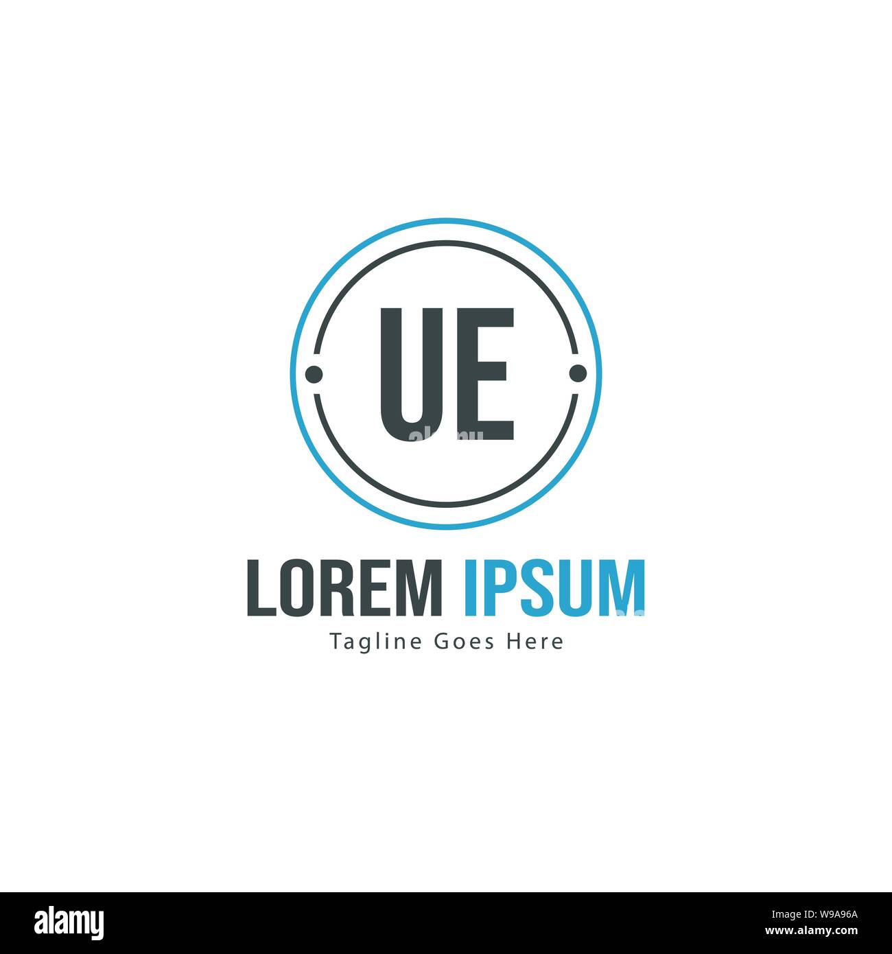 UE Letter Logo Design. Creative Modern UE Letters Icon Illustration ...
