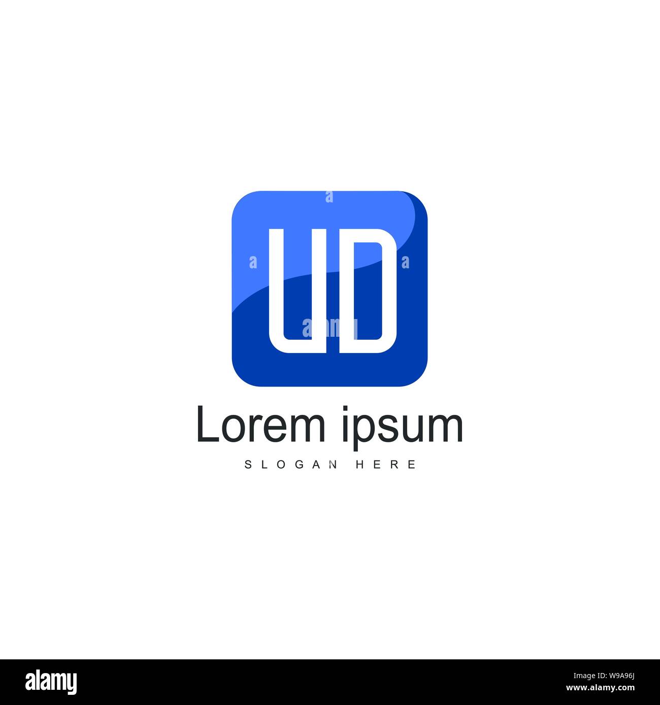 UD Letter Logo Design. Creative Modern UD Letters Icon Illustration ...