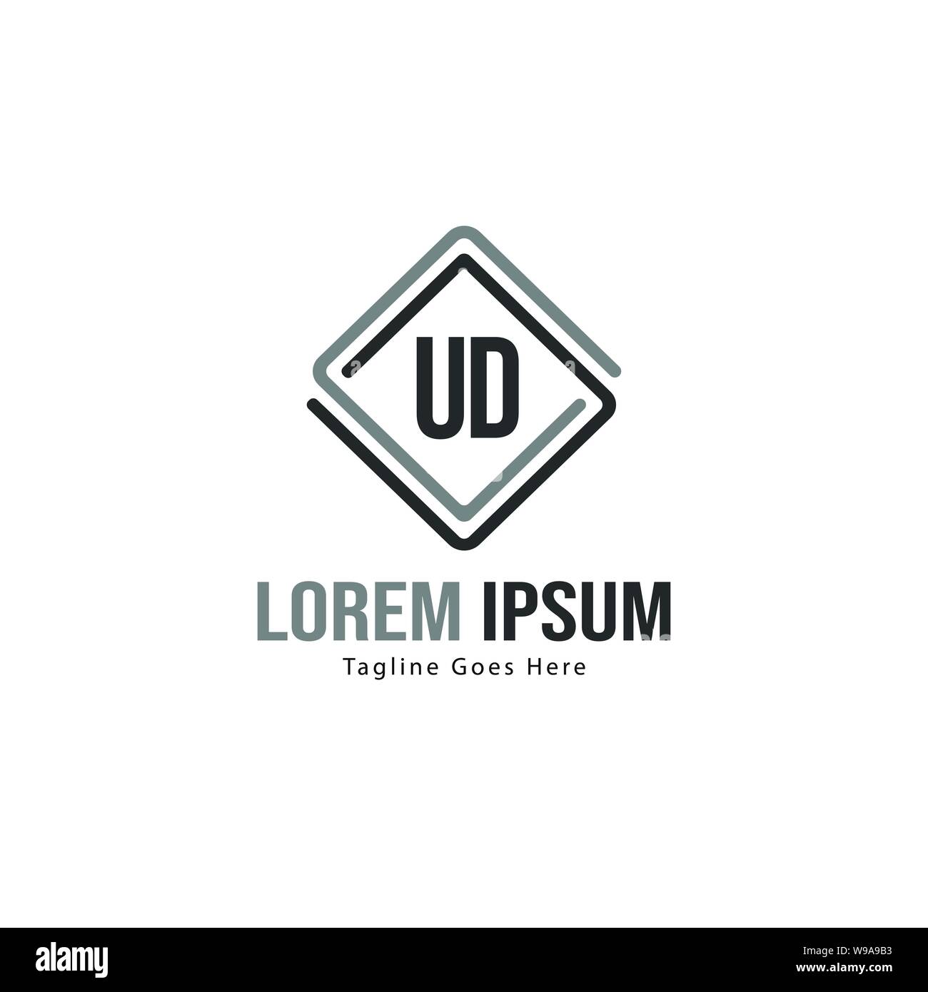 UD Letter Logo Design. Creative Modern UD Letters Icon Illustration ...