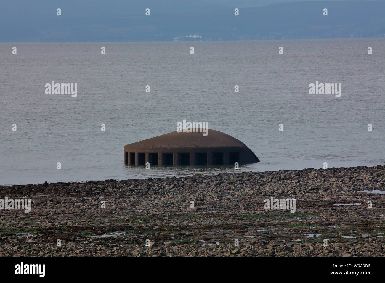 One of two hot water outlets positioned at the low water mark on the ...