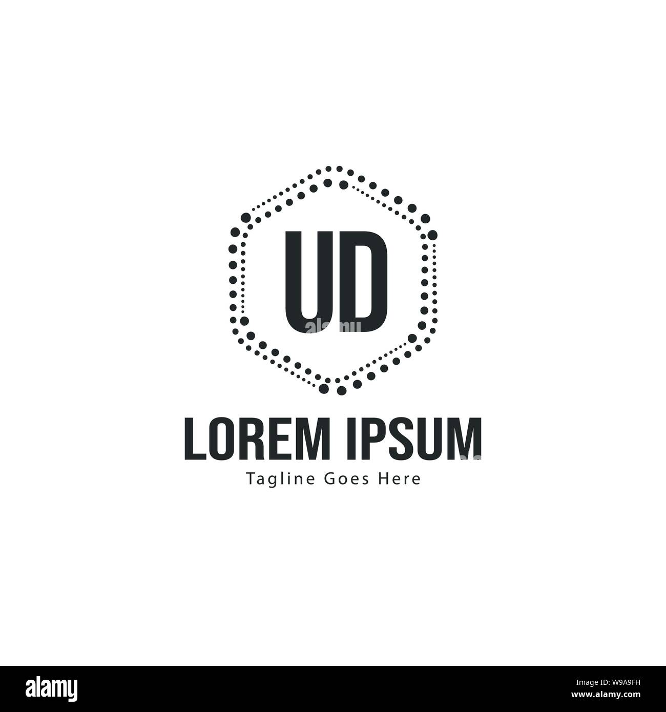 UD Letter Logo Design. Creative Modern UD Letters Icon Illustration ...