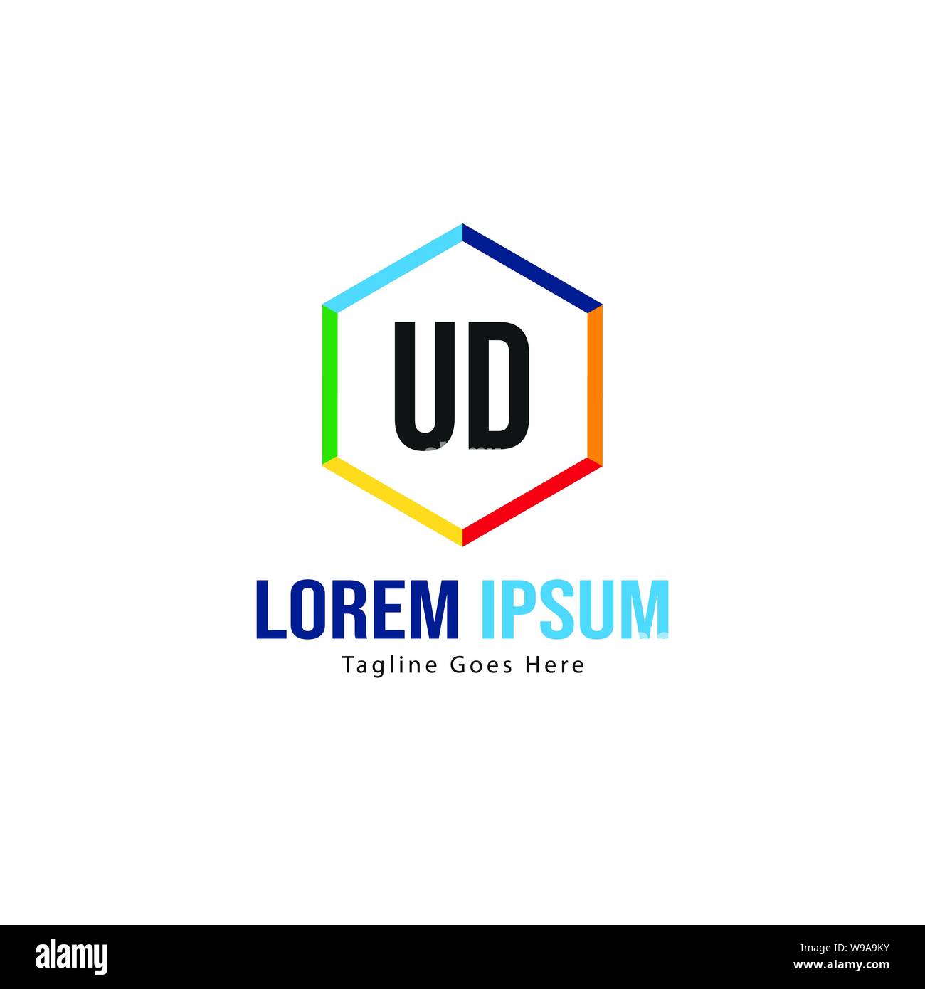 UD Letter Logo Design. Creative Modern UD Letters Icon Illustration ...
