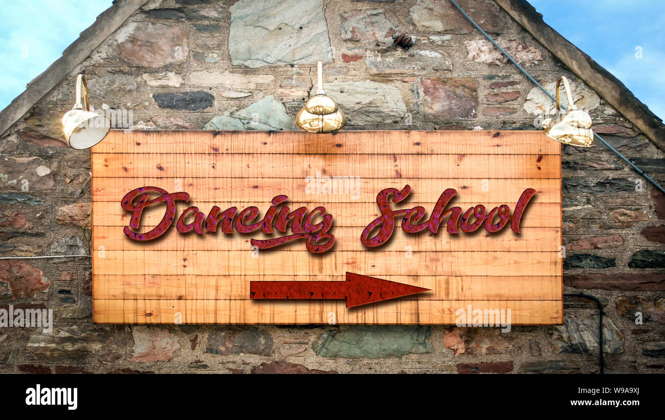 Dancing dance school sign hi-res stock photography and images - Alamy