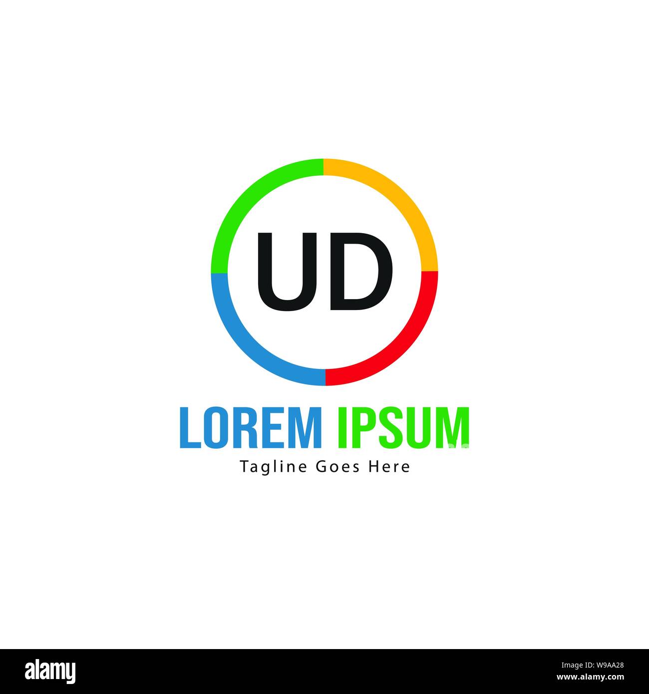 UD Letter Logo Design. Creative Modern UD Letters Icon Illustration ...