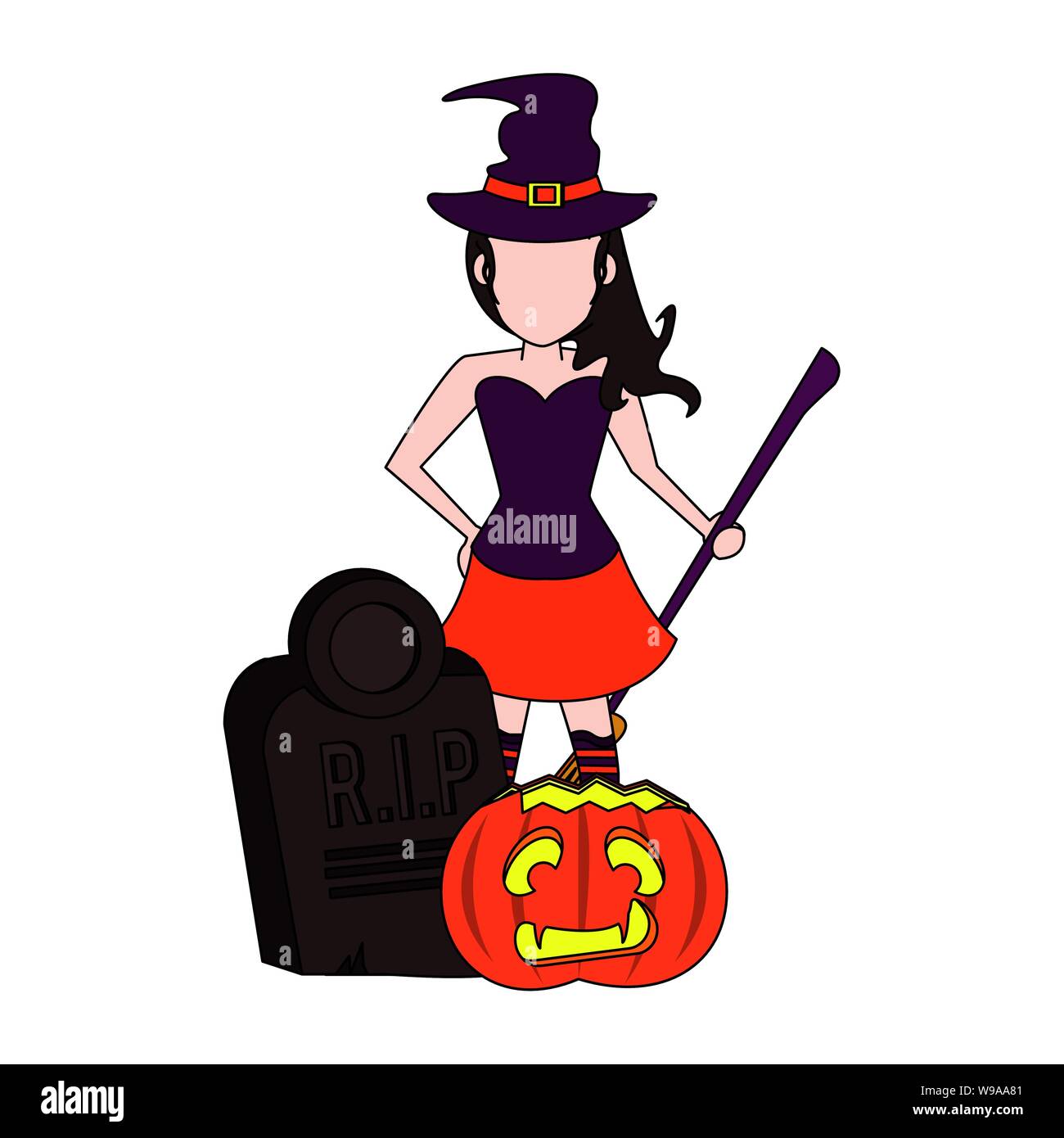 halloween october scary celebration cartoon Stock Vector Image & Art ...