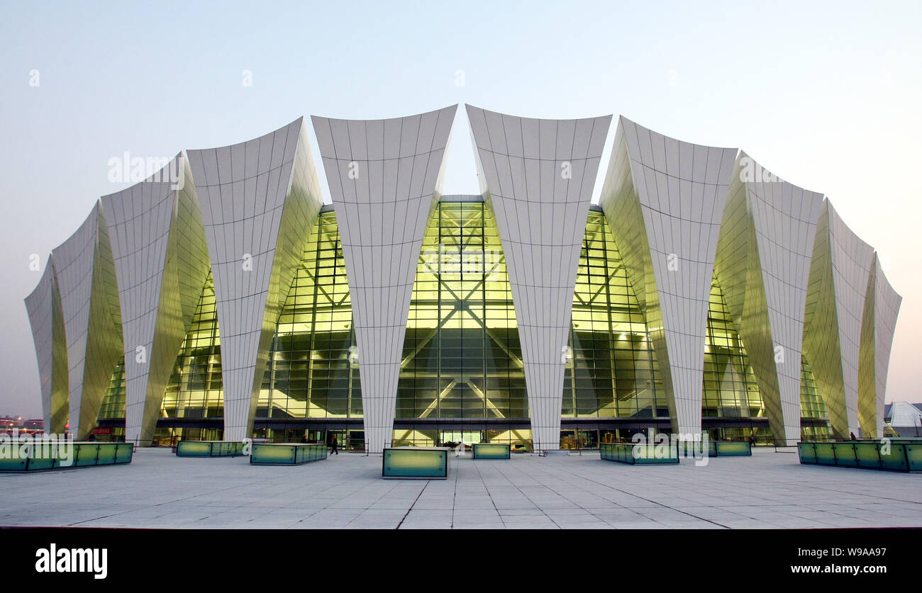 View of the comprehensive sports stadium of the Shanghai Oriental ...