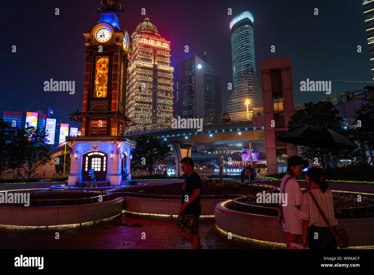 The Mickey Mouse clock at the Shanghai Disney store in Pudong, China on ...