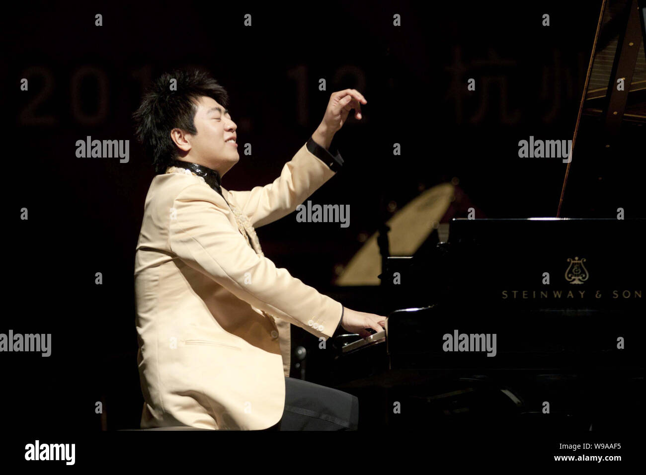 Chinese pianist Lang Lang performs during his New Year concert in ...