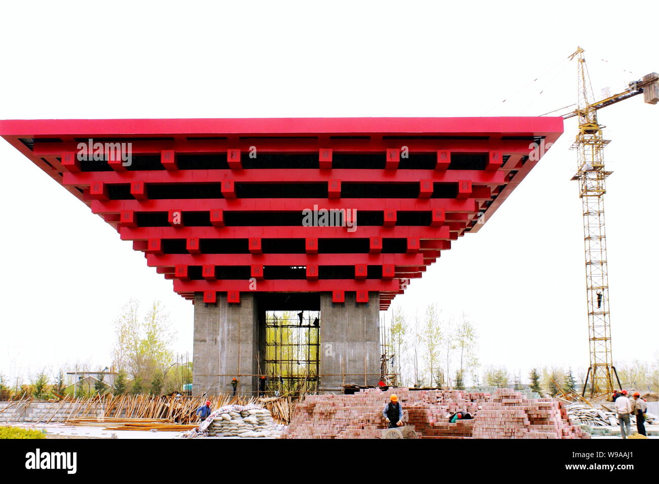 A replica of the China Pavilion for the World Expo 2010 Shanghai is ...