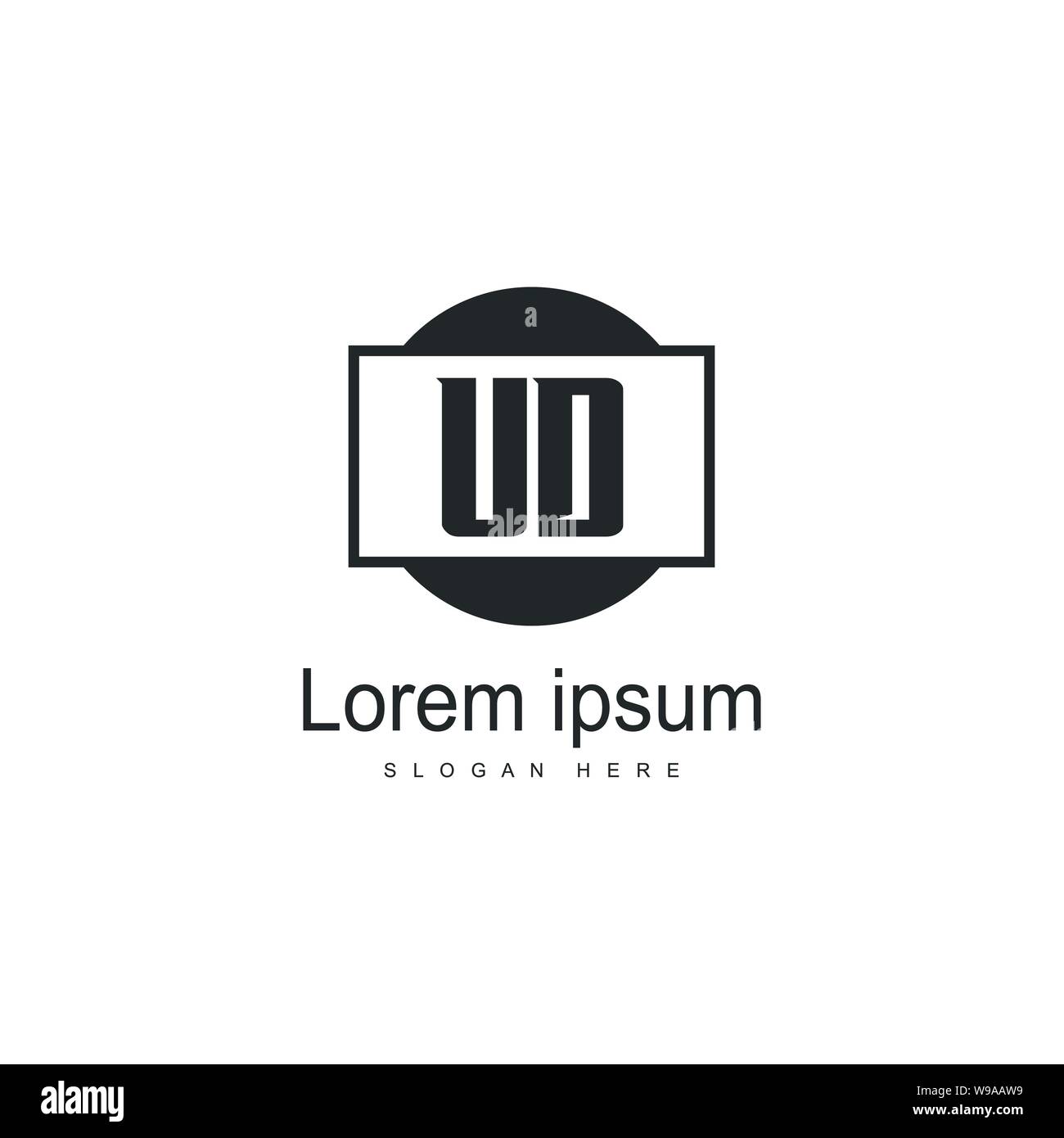 UD Letter Logo Design. Creative Modern UD Letters Icon Illustration ...