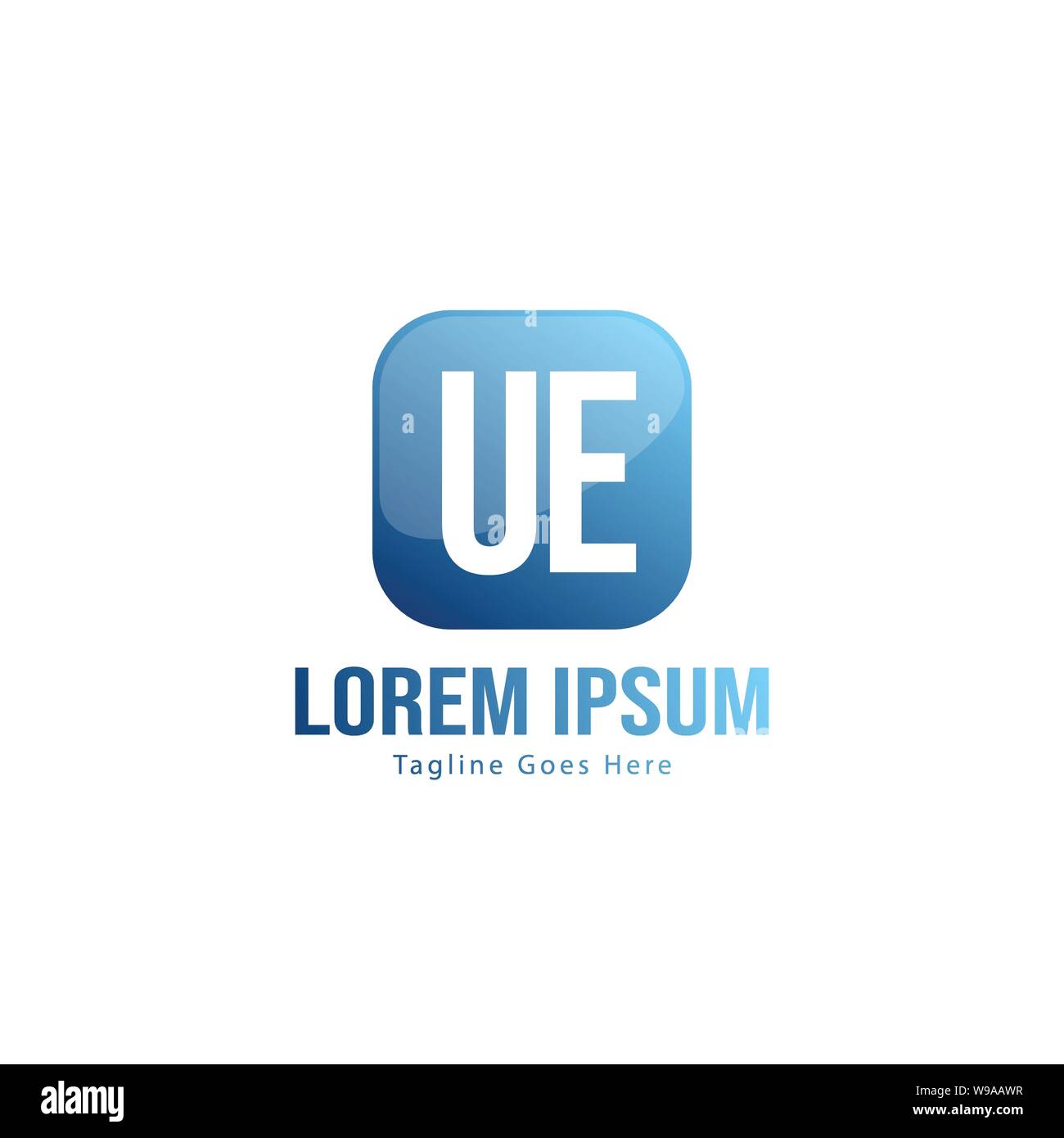 Ue letter mark logo design Cut Out Stock Images & Pictures - Alamy