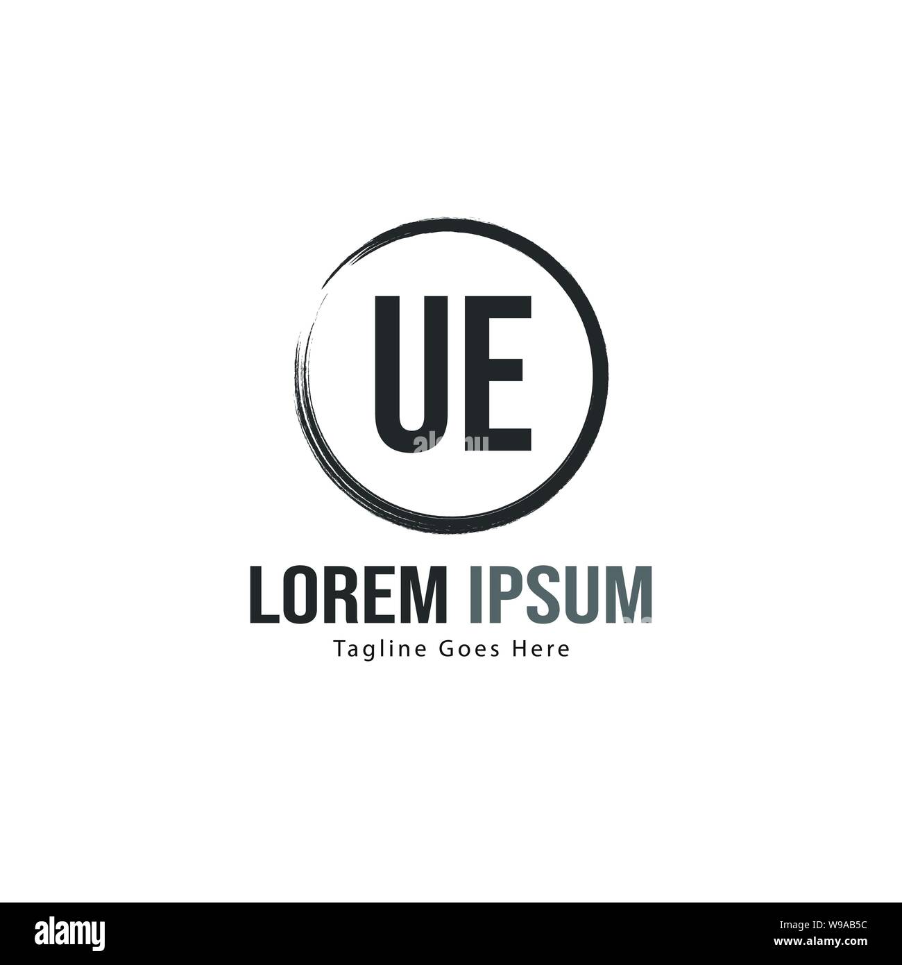 UE Letter Logo Design. Creative Modern UE Letters Icon Illustration ...