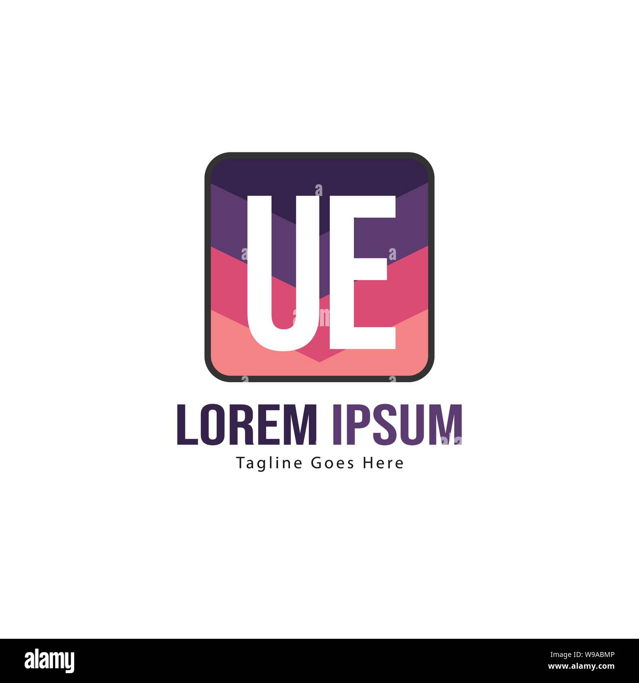 Ue letter mark logo design Cut Out Stock Images & Pictures - Alamy