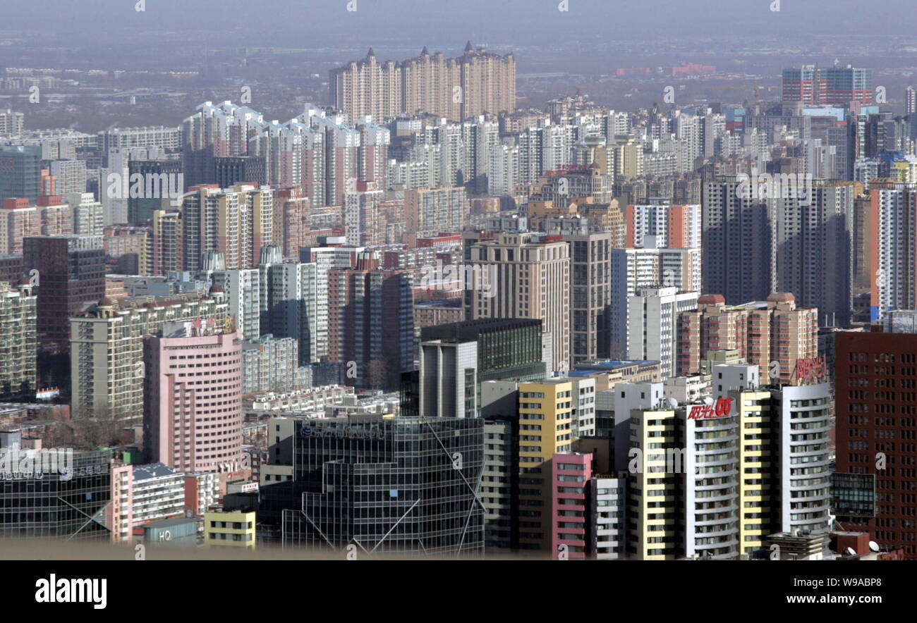Apartment Buildings In Beijing China High Resolution Stock Photography ...