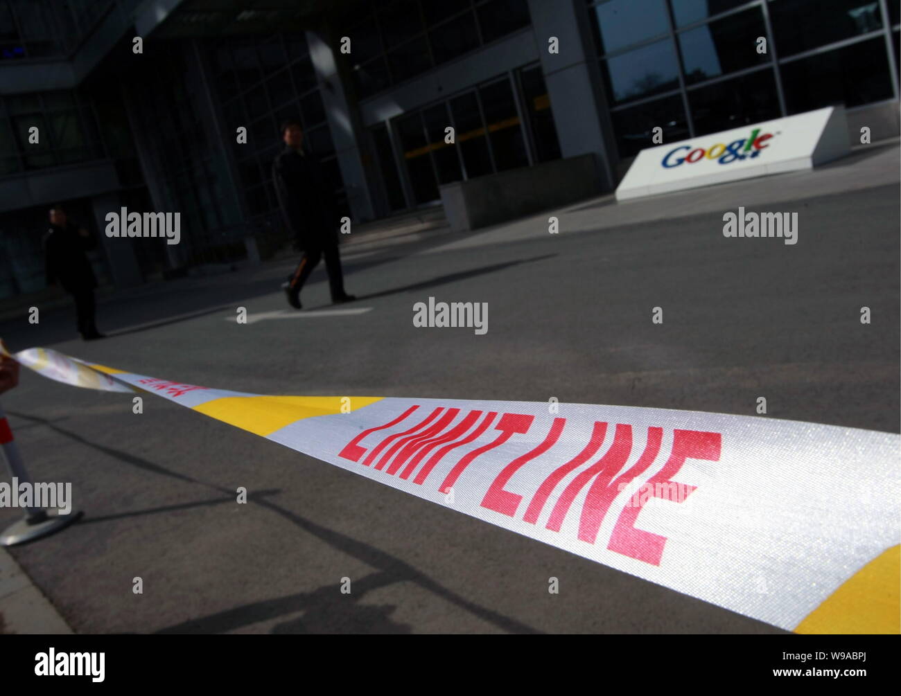 A Limit Line Is Seen Outside The Headquarters Of Google China In 