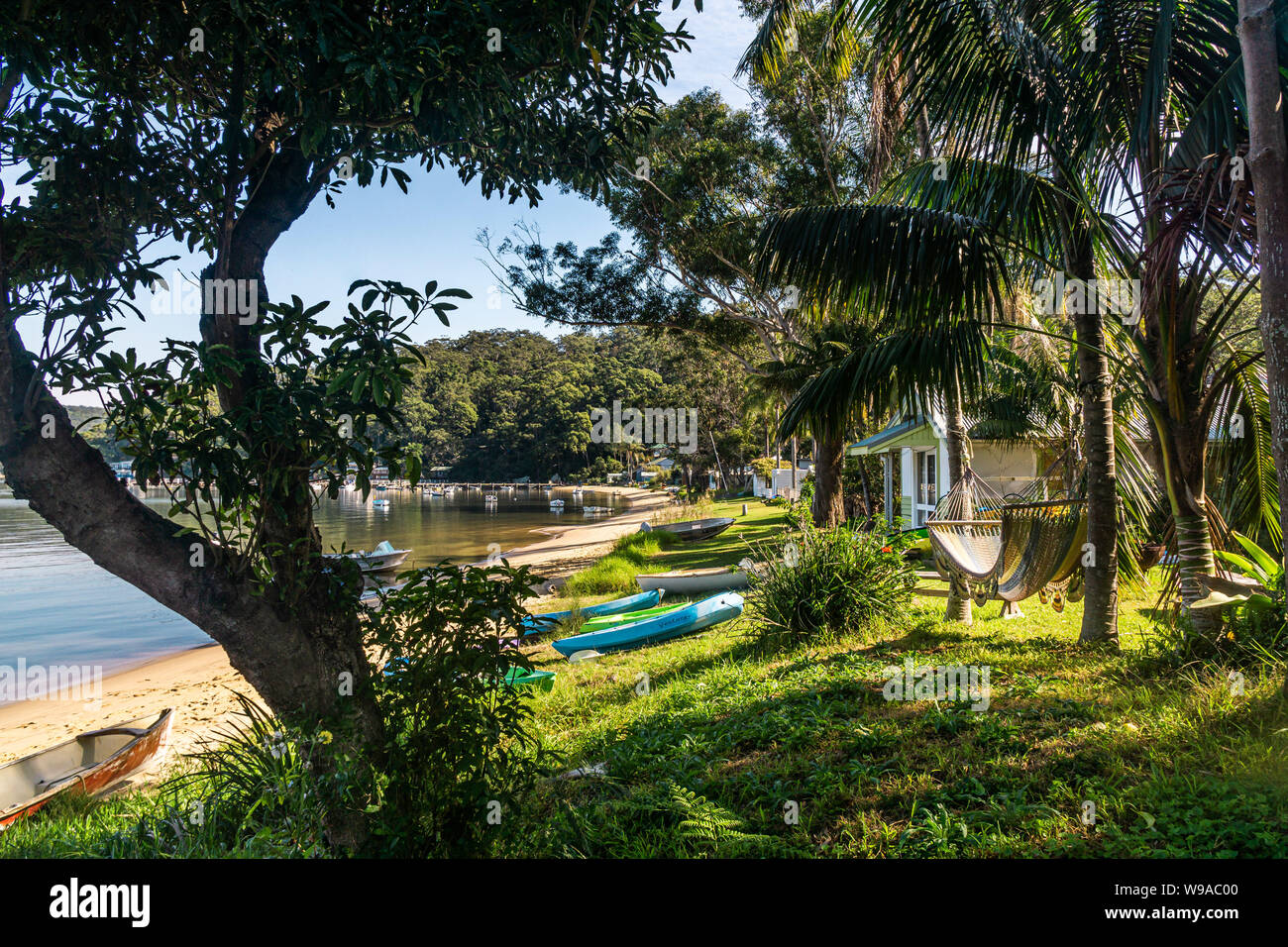 The main beach on the south of Dangar Island, NSW Central Coast Stock ...