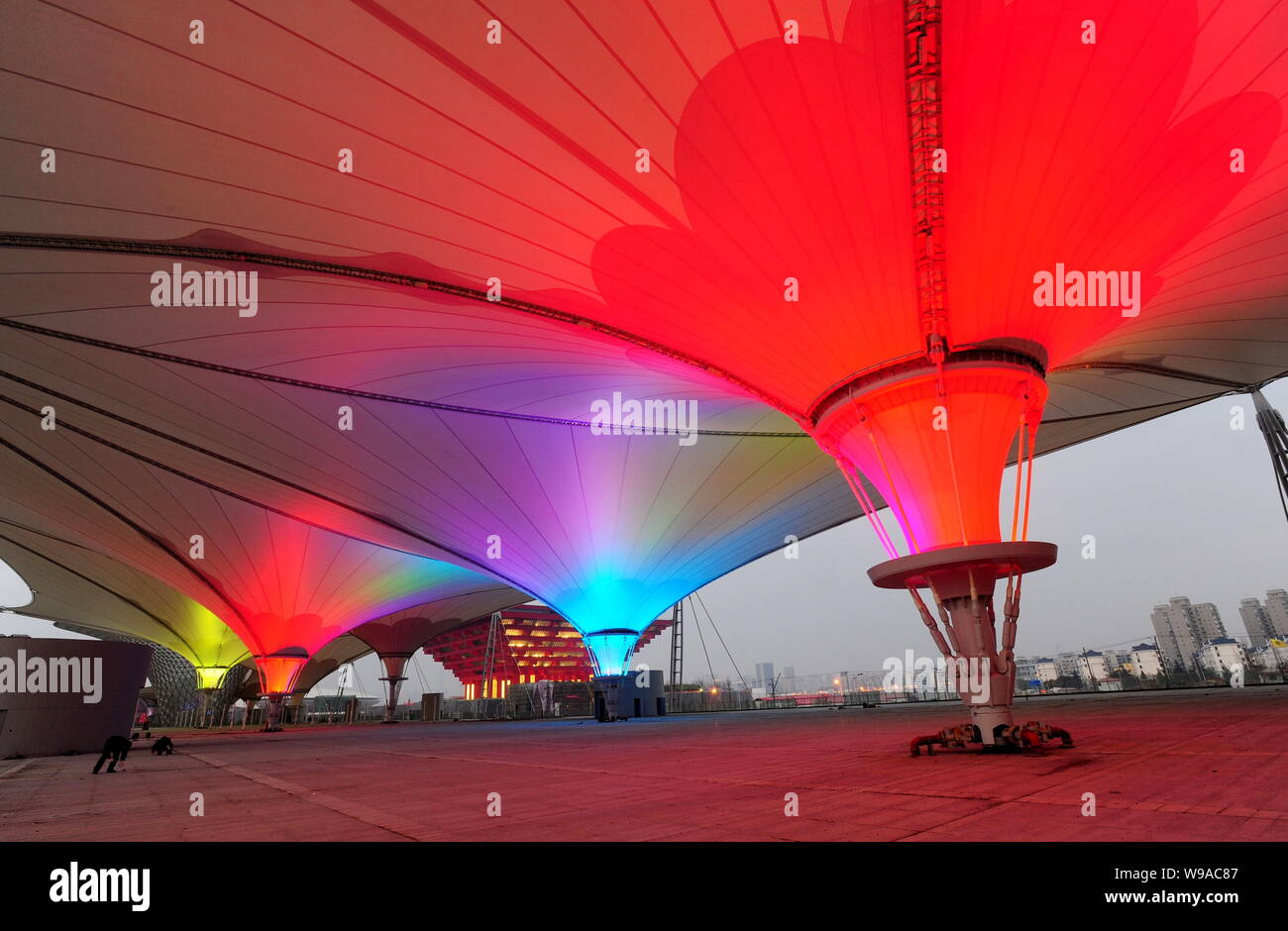 The cable-membrane structures in the Expo Axis and the China Pavilion ...