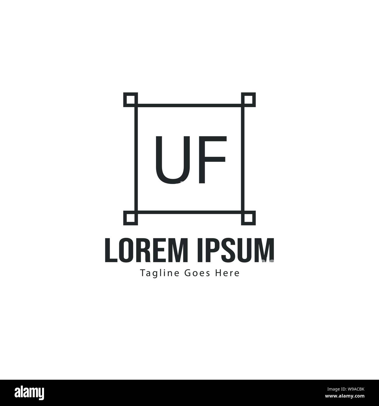 UF Letter Logo Design. Creative Modern UF Letters Icon Illustration ...