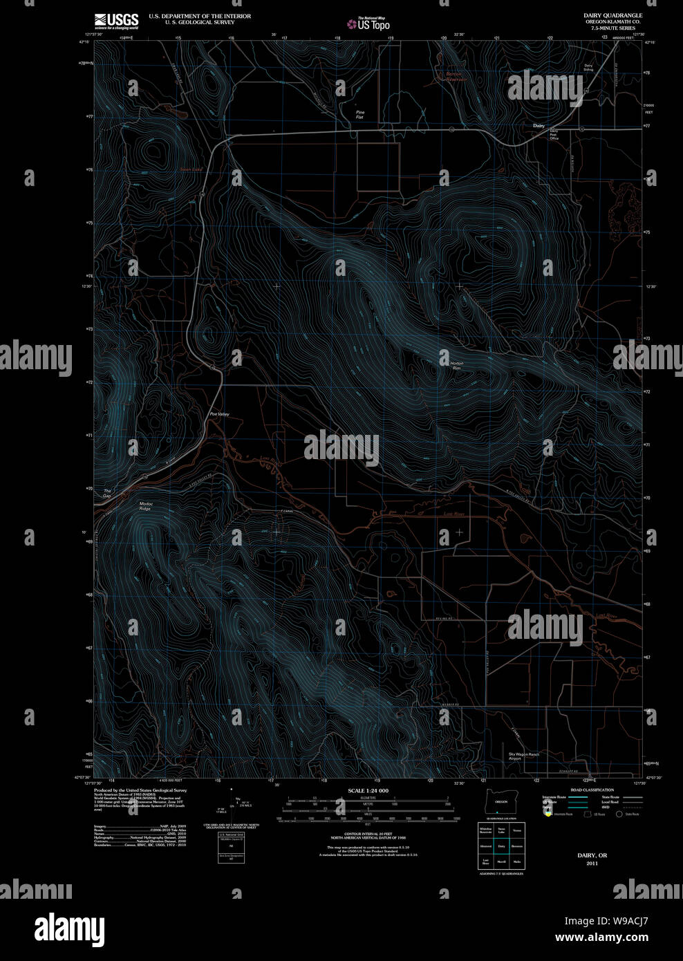 Map of dairy oregon hi-res stock photography and images - Alamy