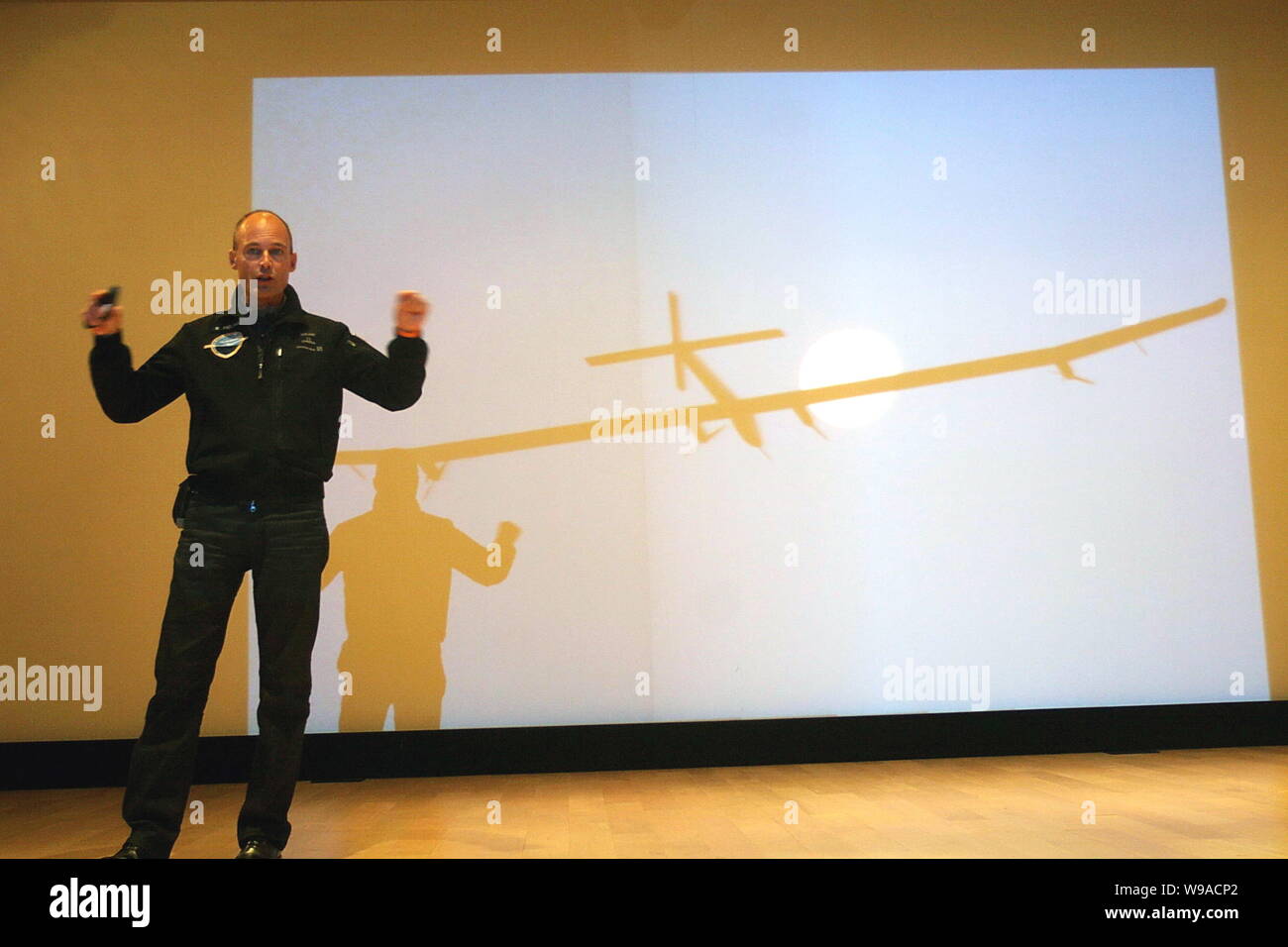 Bertrand Piccard, founder of Solar Impulse project, introduces the ...