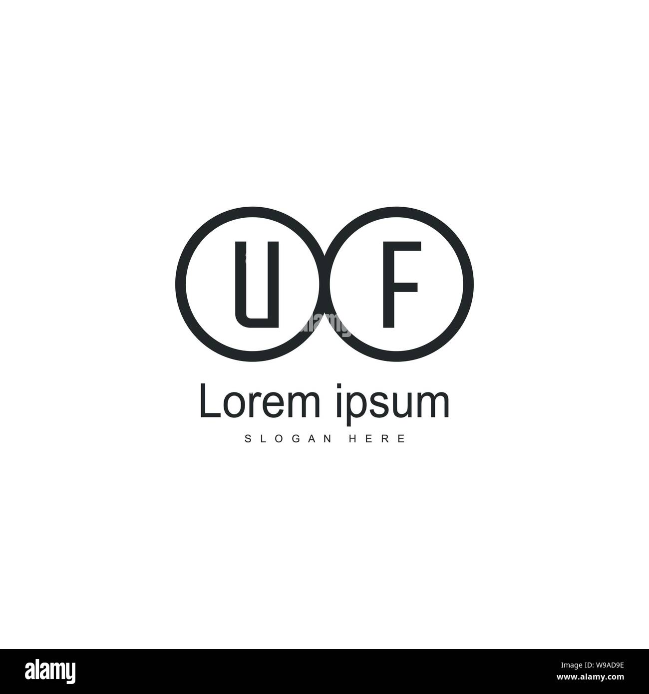 UF Letter Logo Design. Creative Modern UF Letters Icon Illustration ...