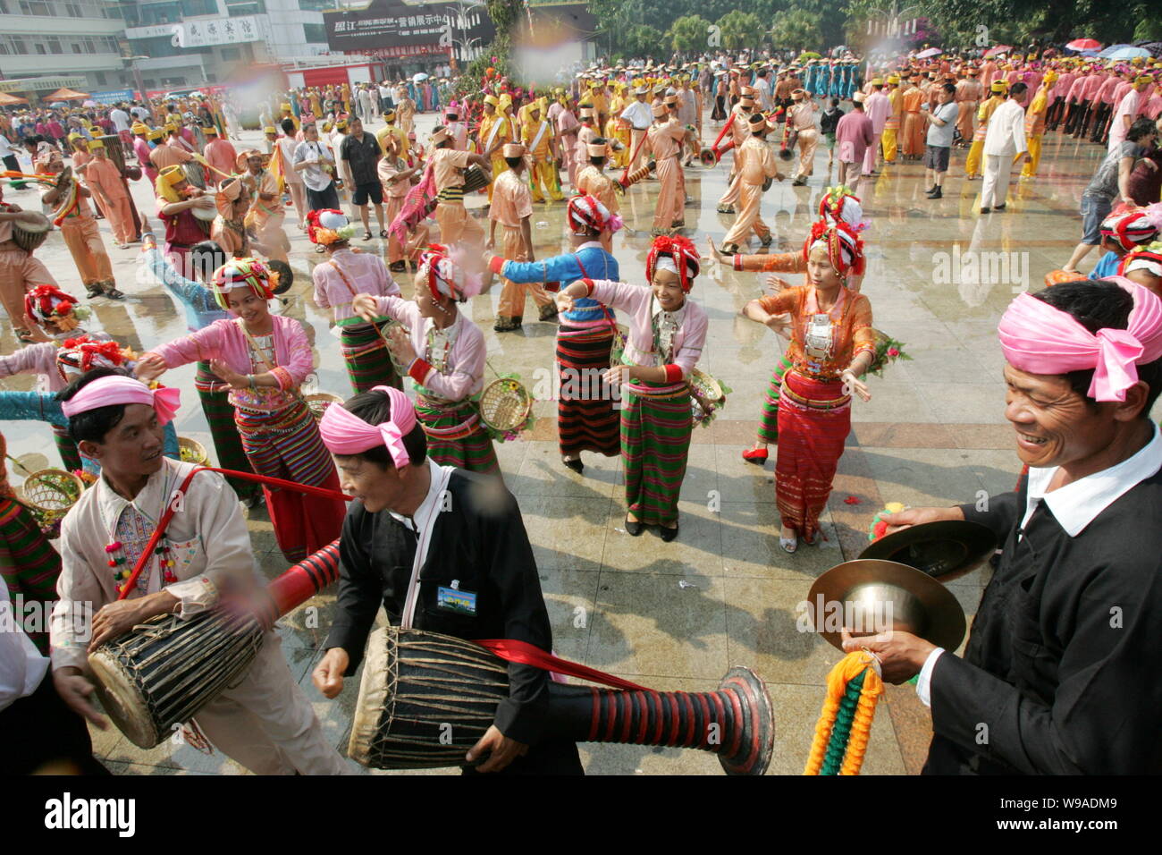 Chinese Dai performers dance during the opening ceremony of the Water ...