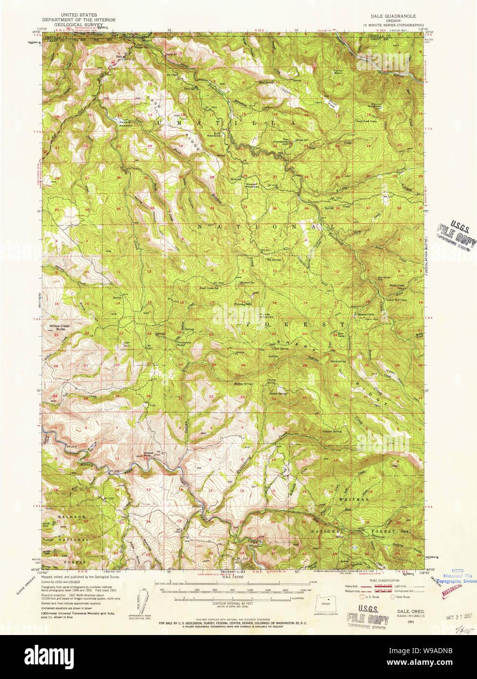 Map of dale oregon hi-res stock photography and images - Alamy
