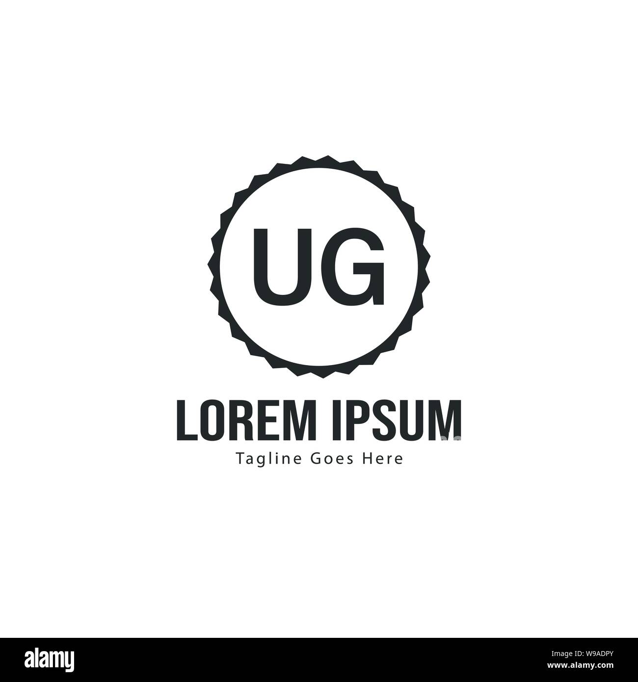 UG Letter Logo Design. Creative Modern UG Letters Icon Illustration ...