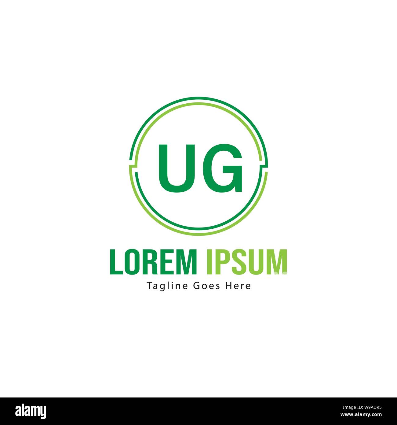 UG Letter Logo Design. Creative Modern UG Letters Icon Illustration ...