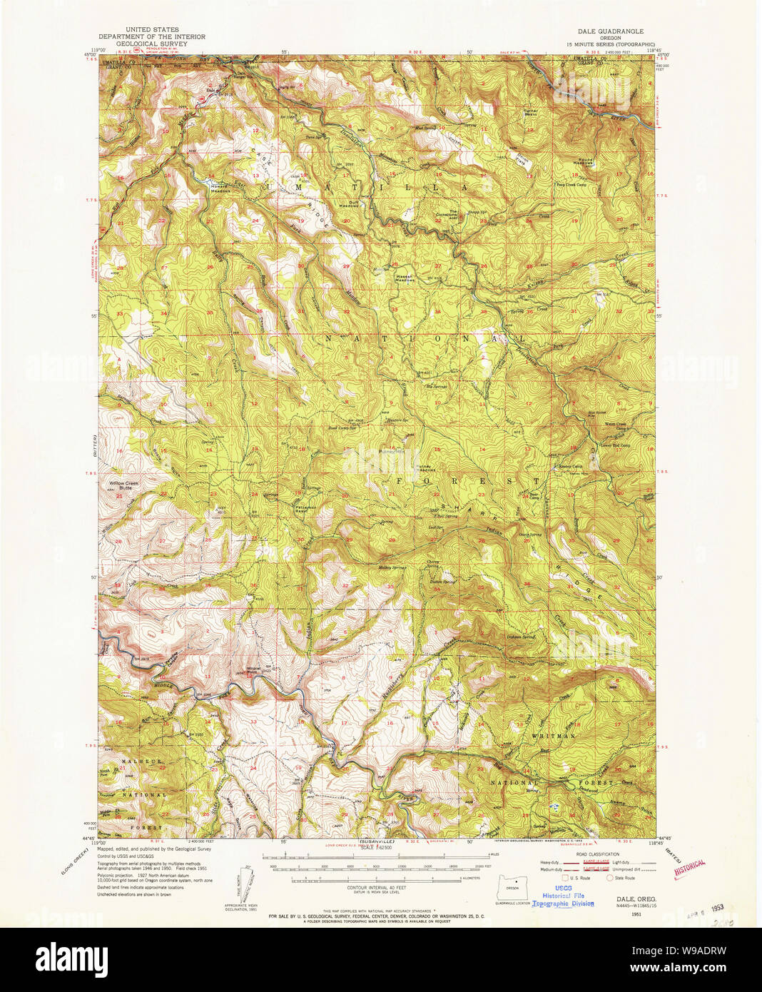 Map of dale oregon hi-res stock photography and images - Alamy