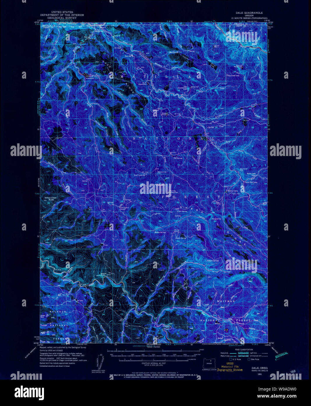 Map of dale oregon hi-res stock photography and images - Alamy