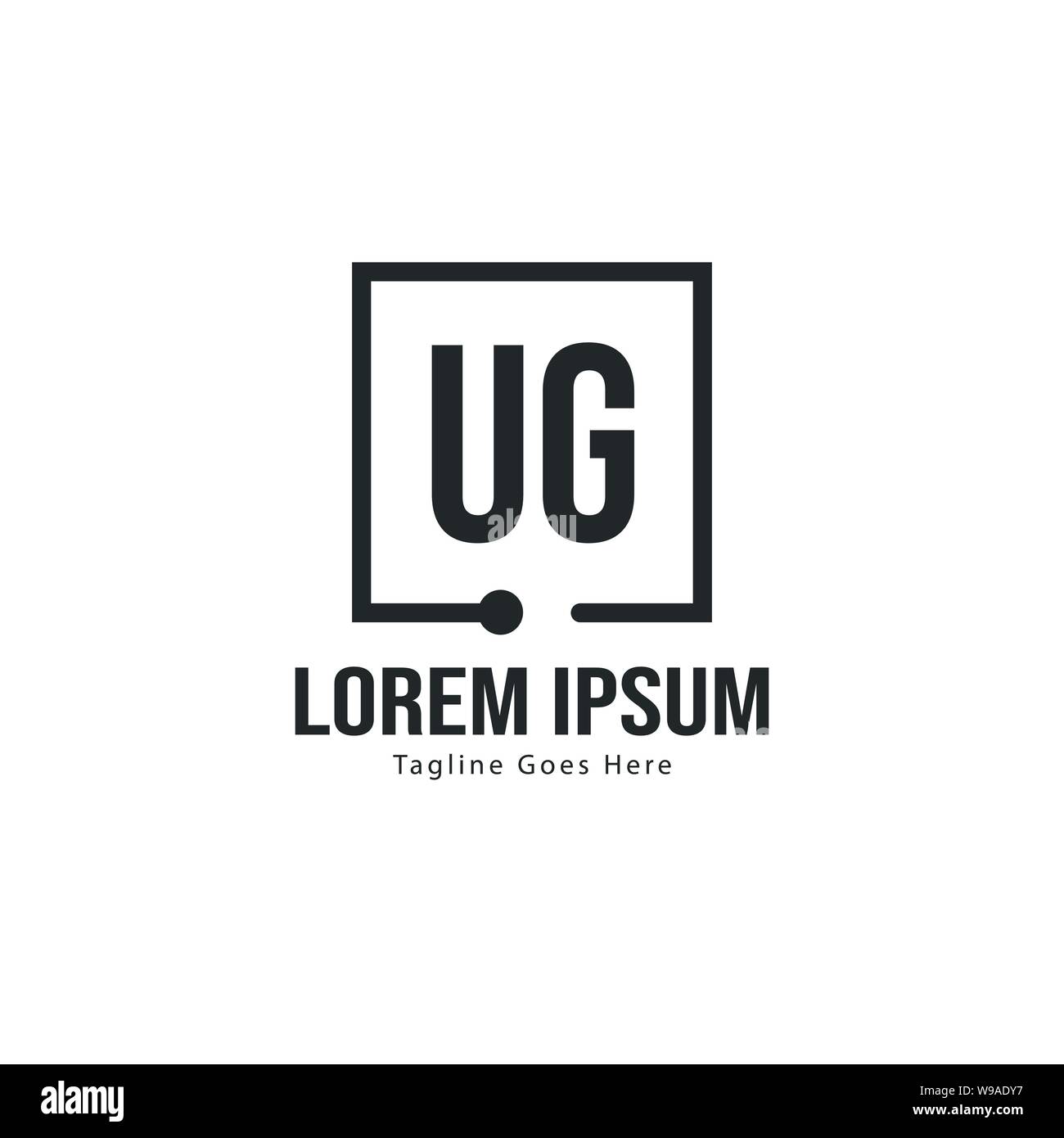 UG Letter Logo Design. Creative Modern UG Letters Icon Illustration ...