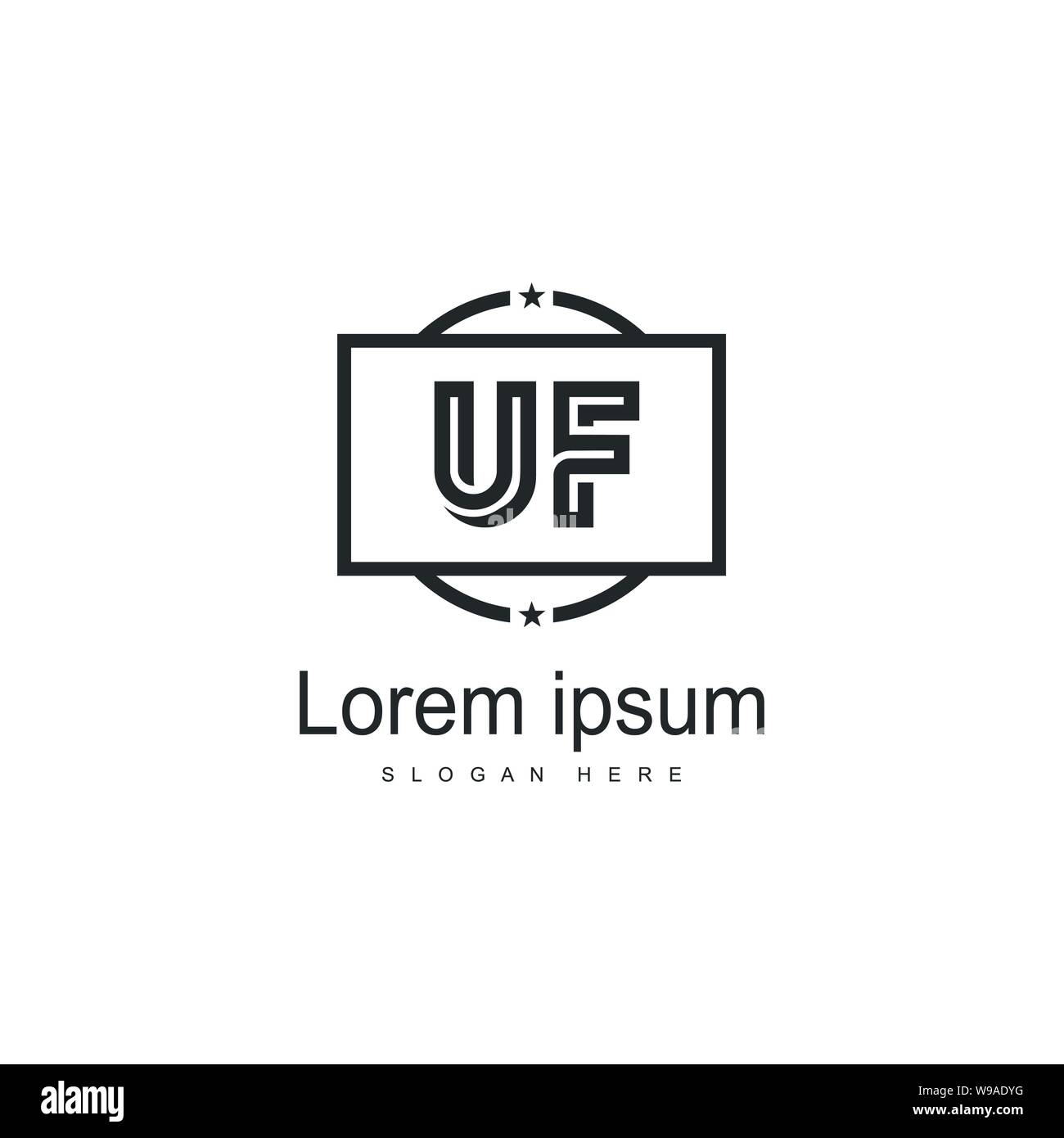 UF Letter Logo Design. Creative Modern UF Letters Icon Illustration ...