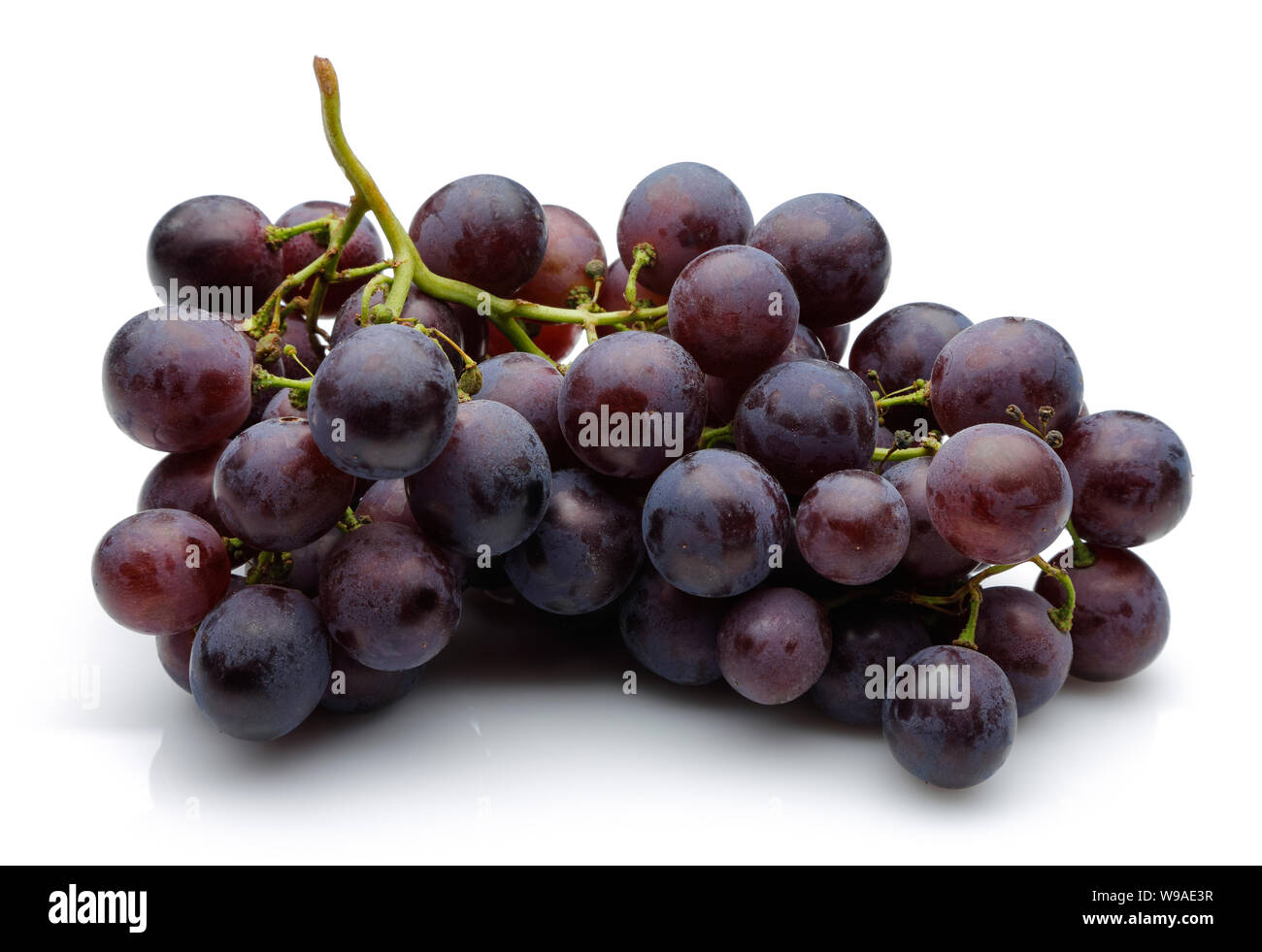 Fresh black grape isolated on white background Stock Photo - Alamy