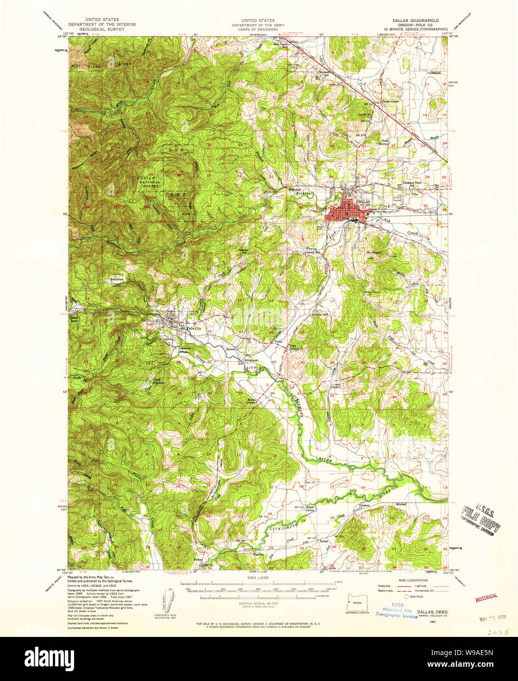 Map of dallas oregon hi-res stock photography and images - Alamy