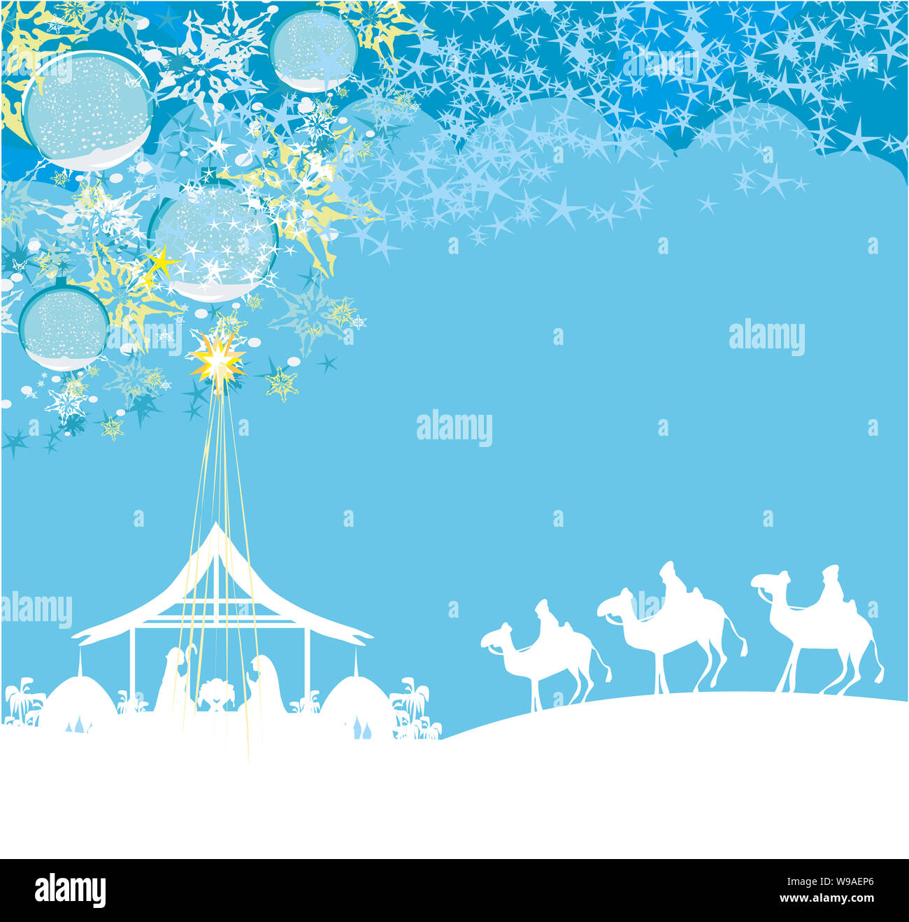 Birth of Jesus in Bethlehem - abstract card Stock Photo - Alamy