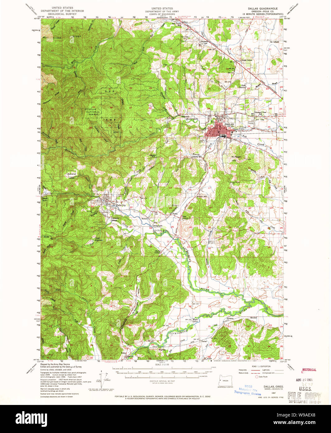 Map of dallas oregon hi-res stock photography and images - Alamy