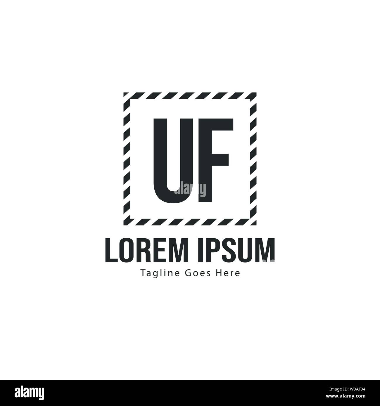 UF Letter Logo Design. Creative Modern UF Letters Icon Illustration ...